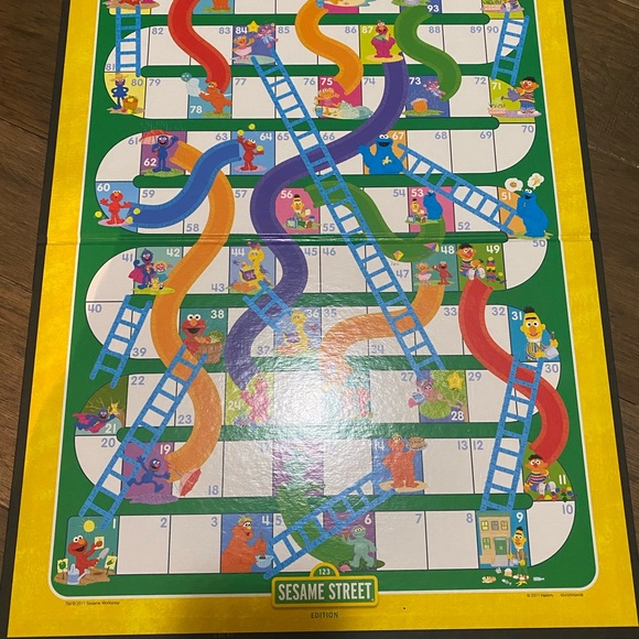 Toys | Chutes And Ladders Sesame Street Edition Elmo Cookie Monster Big ...